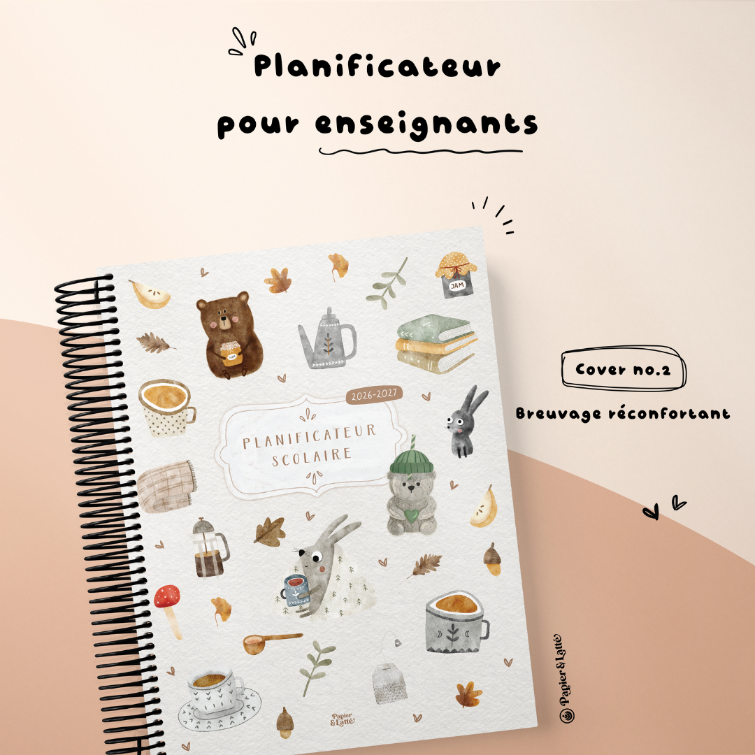 Planificateur pour enseignant 2026-2027 - 02 – Papier & Latté