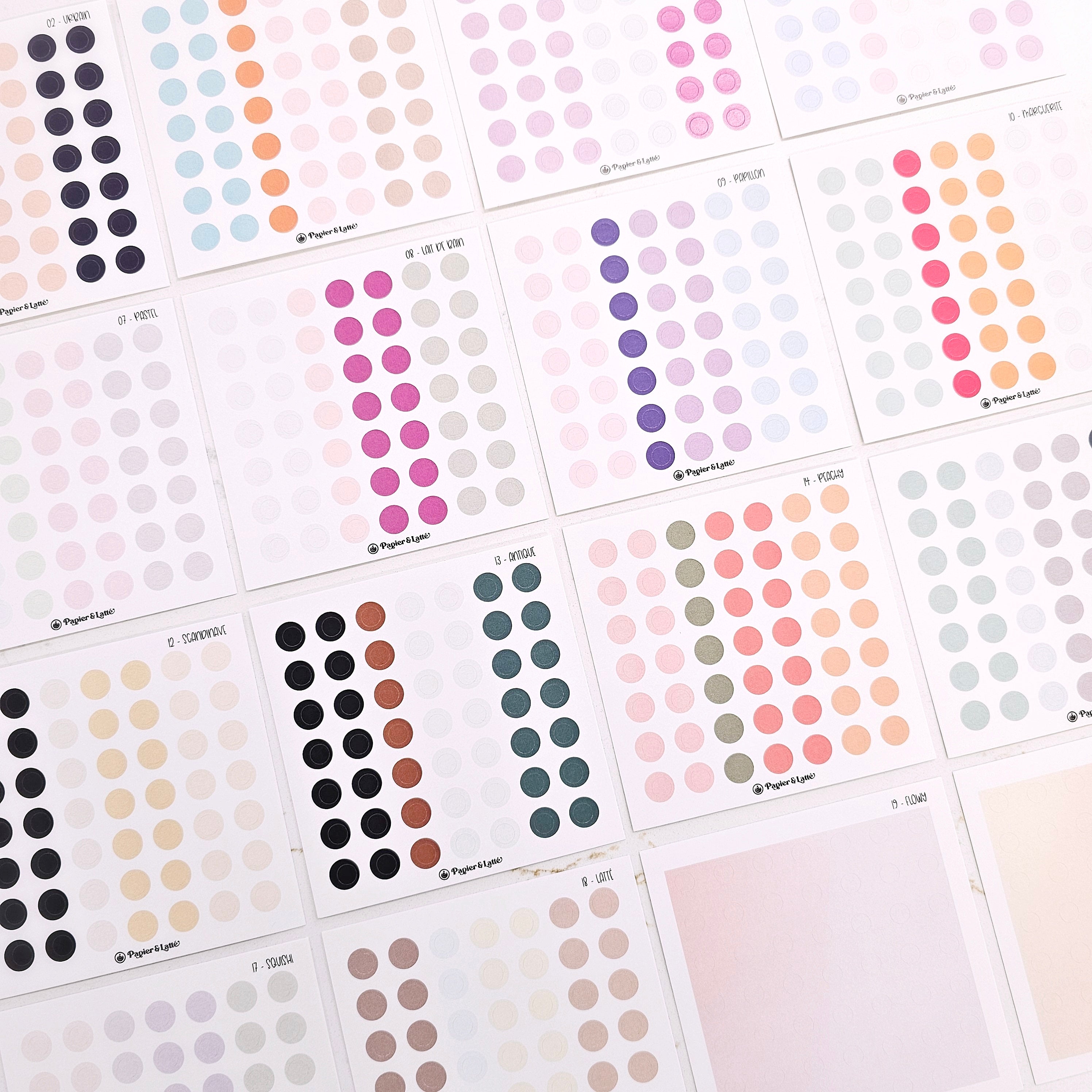 0-VIDÉO - Couleurs des autocollants picos – Papier & Latté