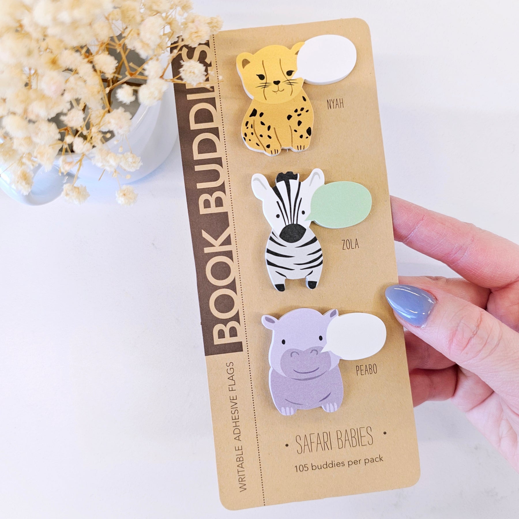 Étiquettes adhésives - Bébés Safari - 105 notes autocollantes par paqu ...